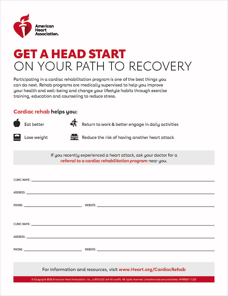Cardiac Rehabilitation Tools And Resources American Heart Association