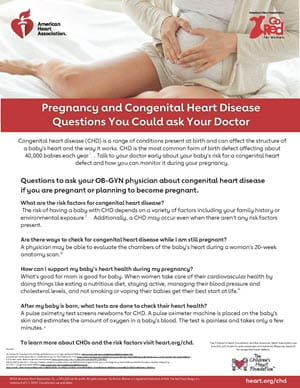 Pregnancy and CHD Questions to Ask Your Doctor | American Heart Association